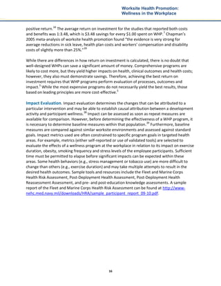 Worksite Health Promotion Wellness in the Workplace[1] | PDF