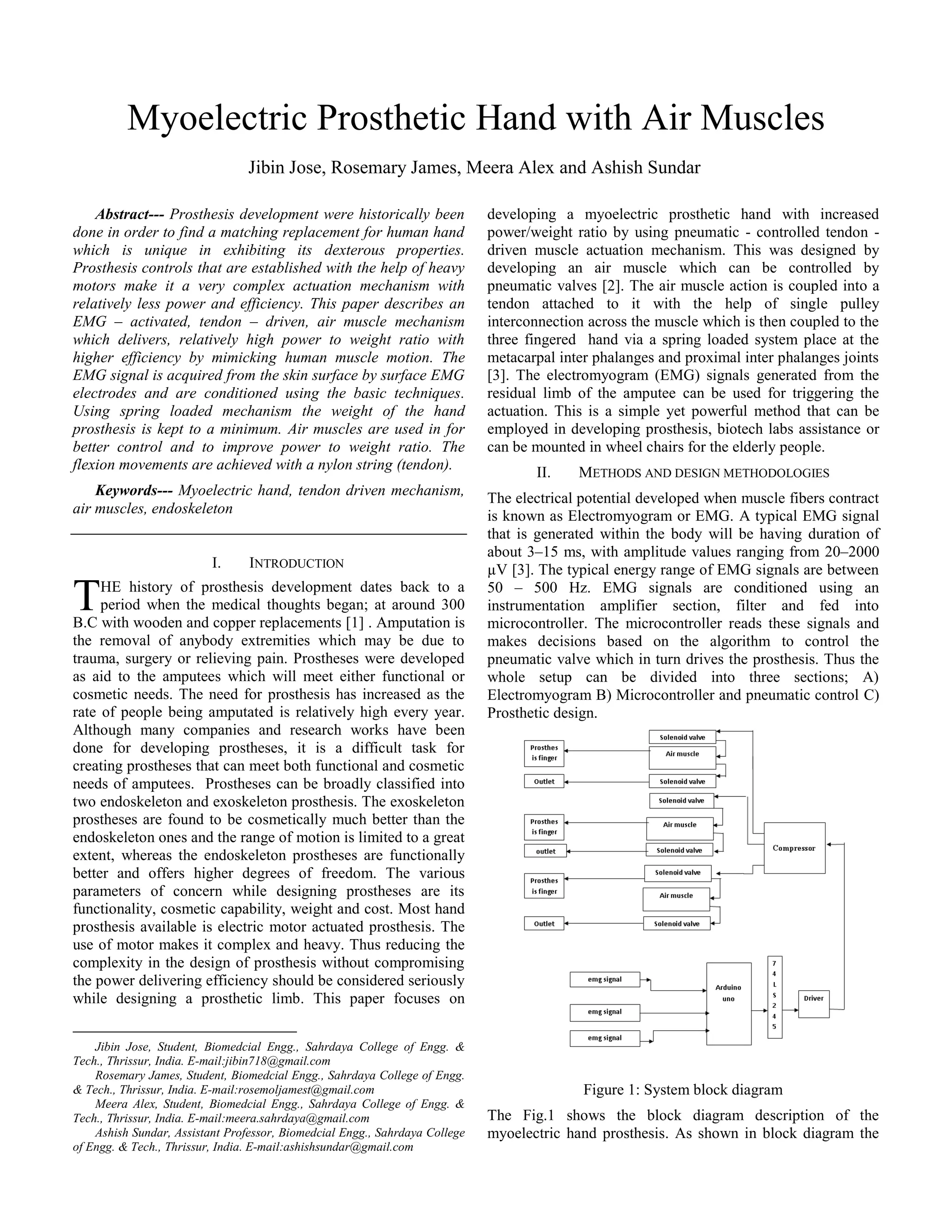 NET 2014-Myoelectric Prosthetic Hand with Air muscles | PDF