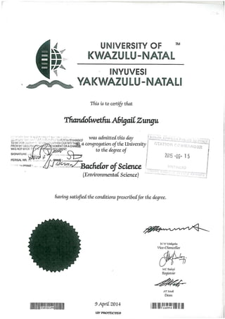 BSc. Environmental Science | PDF