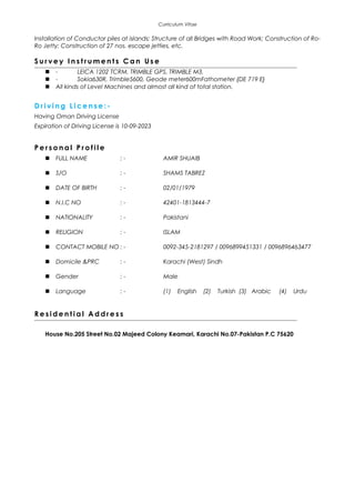 Amir Shuaib CV | DOC