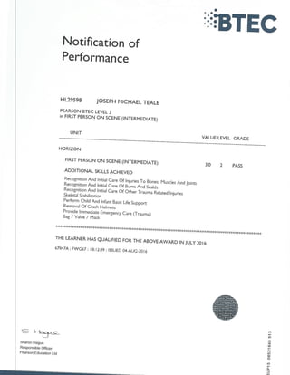 Joseph-Teale - FPOS Certificate | PDF
