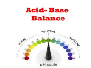 acid-base balance.pptx Acid-base balance refers to the balance between ...