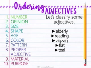 ADJECTIVE ORDER | PPTX