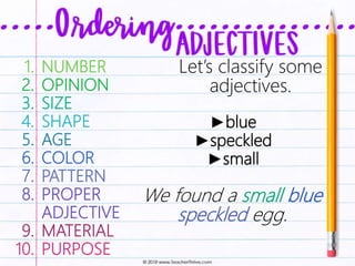 ADJECTIVE ORDER | PPTX
