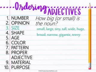 ADJECTIVE ORDER | PPTX