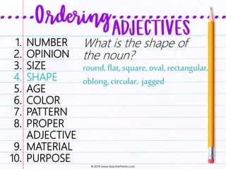 ADJECTIVE ORDER | PPTX