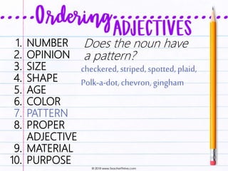 ADJECTIVE ORDER | PPTX