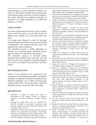 Preparation of activated carbon from pyrolytic conversion of musa ...