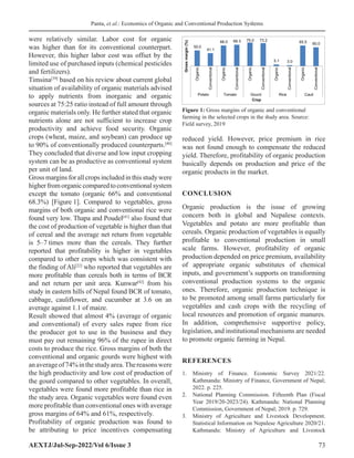 Economics of Cereal and Vegetable Crops under Organic and Conventional ...