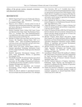 Performance of Farmer Call Center: A Case of Nepal | PDF