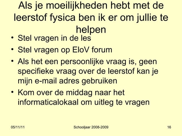 01 afspraken 5de jaar | PPT