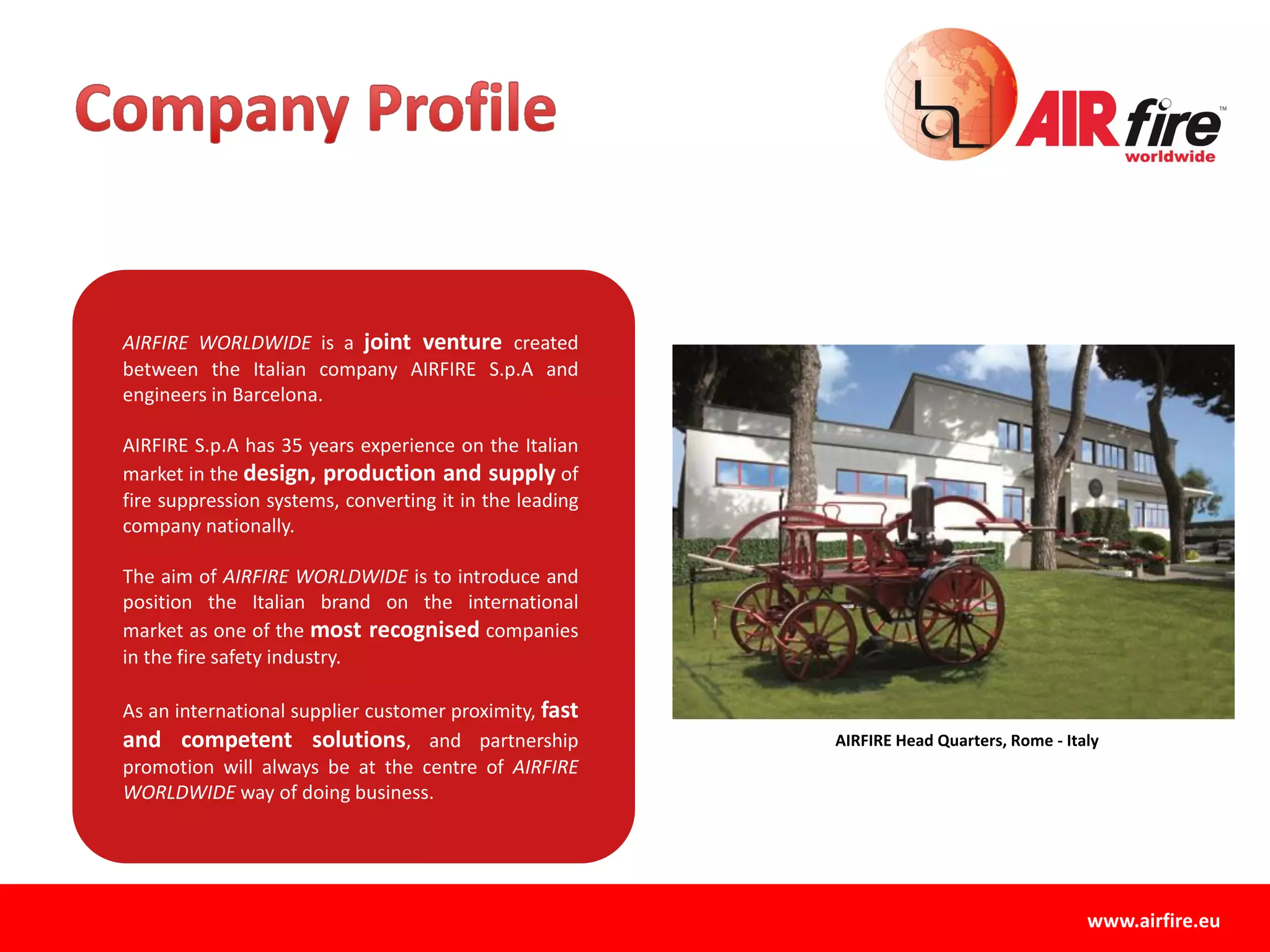 AIRFIRE WORLDWIDE Company Presentation | PDF