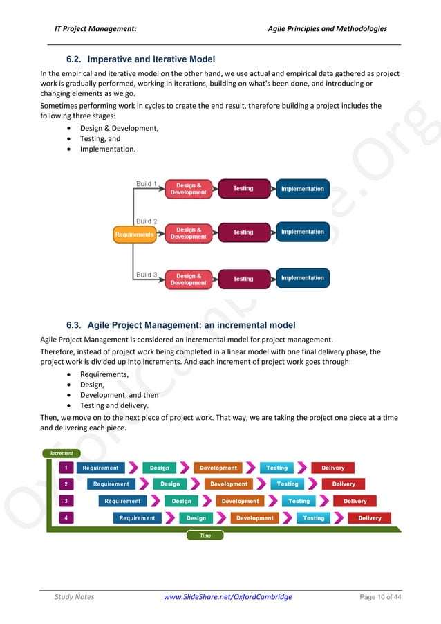 Agile Project Management Principles and Methodologies - Study Notes | PDF