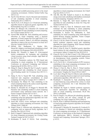 The Optimization-based Approaches for Task Scheduling to Enhance the Resource Utilization in ...