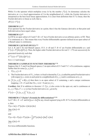 On Generalized Classical Fréchet Derivatives in the Real Banach Space | PDF