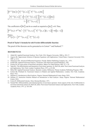 On Generalized Classical Fréchet Derivatives in the Real Banach Space | PDF