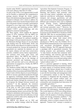 Historical Evolution of Agricultural Extension Service Approach in ...
