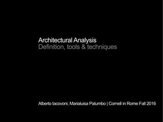 01 analysis tools and techniques | PPT