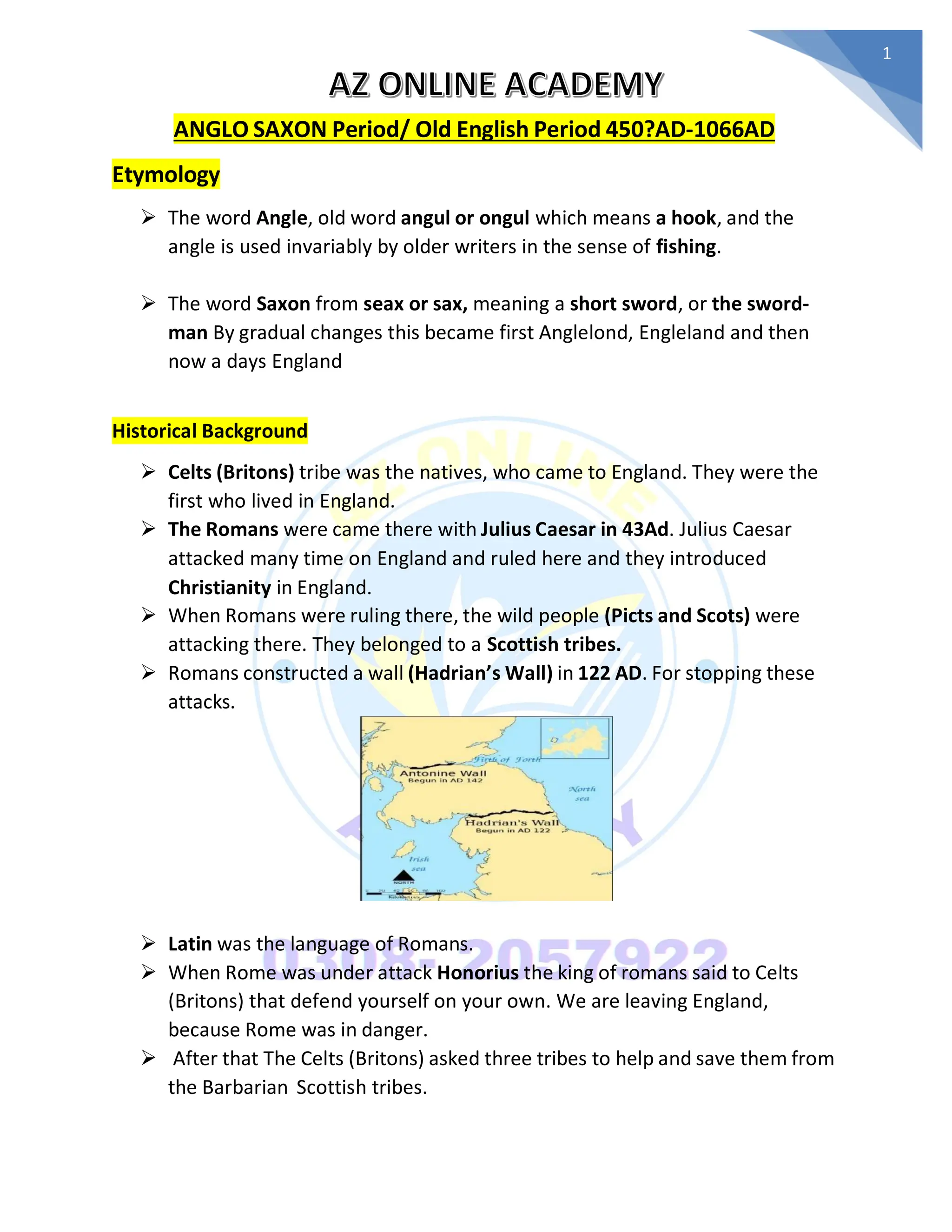 01 Anglo Saxon period. History of English Literaturepdf | PDF ...