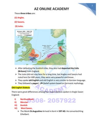 01 Anglo Saxon period. History of English Literaturepdf | PDF ...
