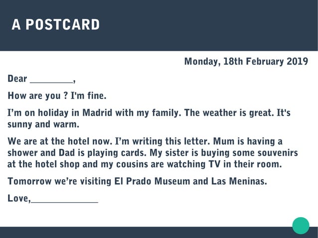 A POSTCARD | PPT