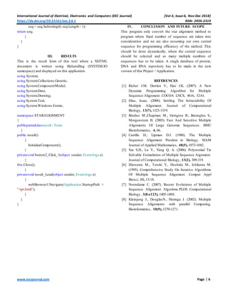 A Program for Multiple Sequence Alignment by Star Alignment | PDF