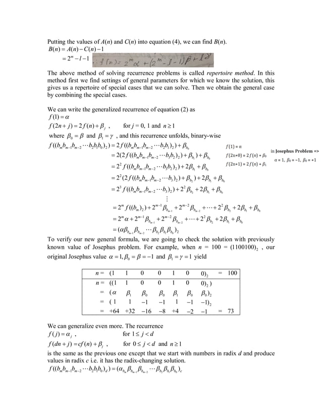 Recurrent problems: TOH, Pizza Cutting and Josephus Problems | PDF