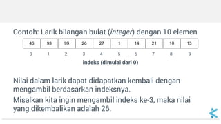 Algoritma dan Struktur Data - Larik | PPT