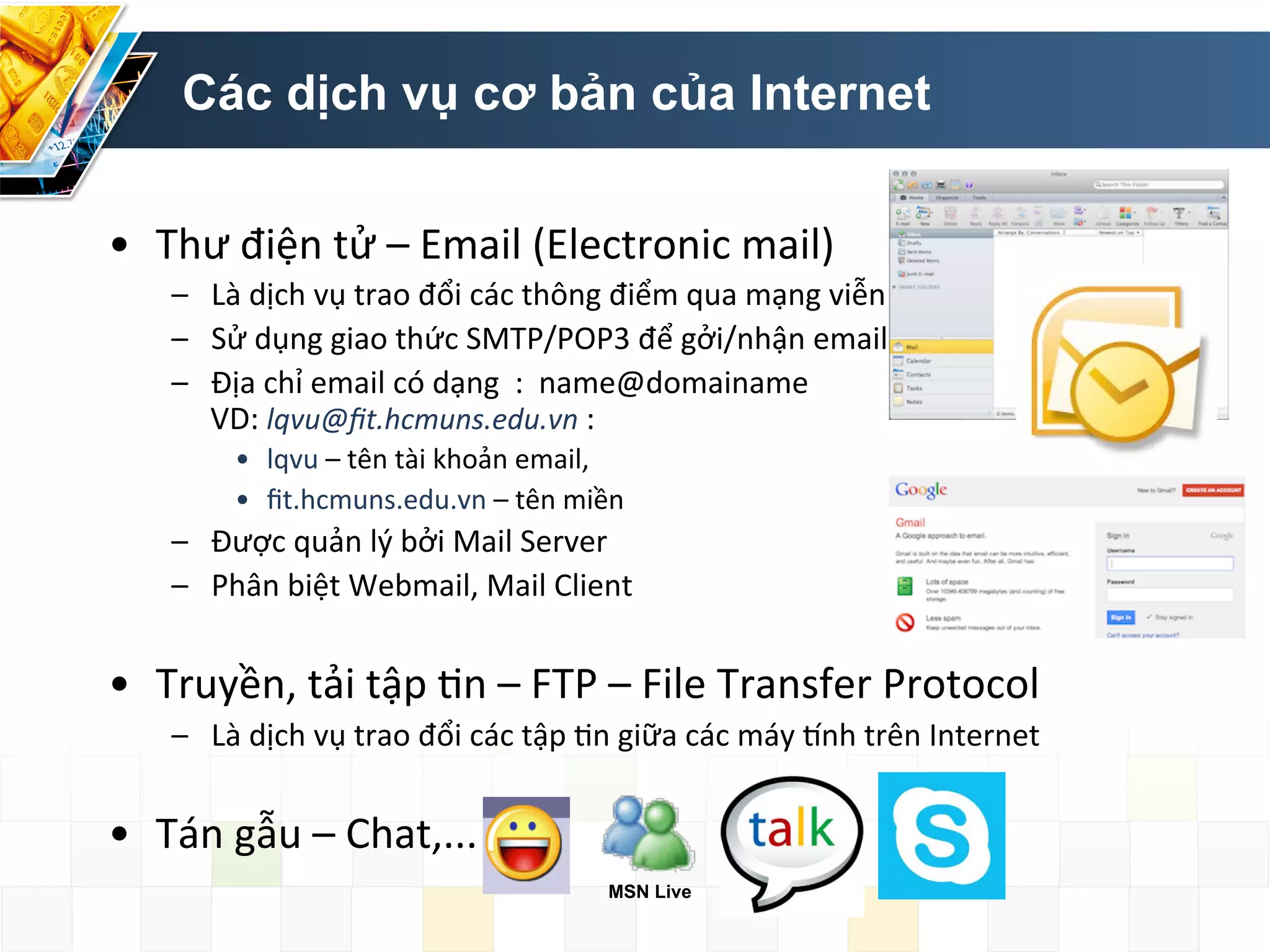 01a udpt tong quan internet, web | PPT