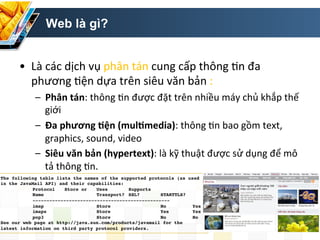 01a udpt tong quan internet, web | PPT