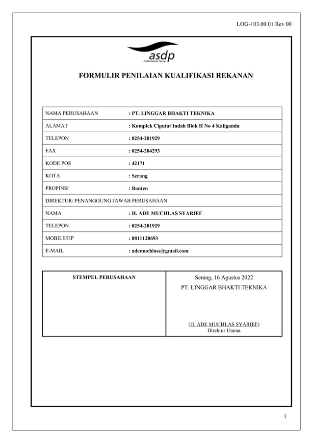 01b.Formulir Penilaian Kualifikasi Rekanan PT.ASDP Indonesia Ferry(Persero).docx