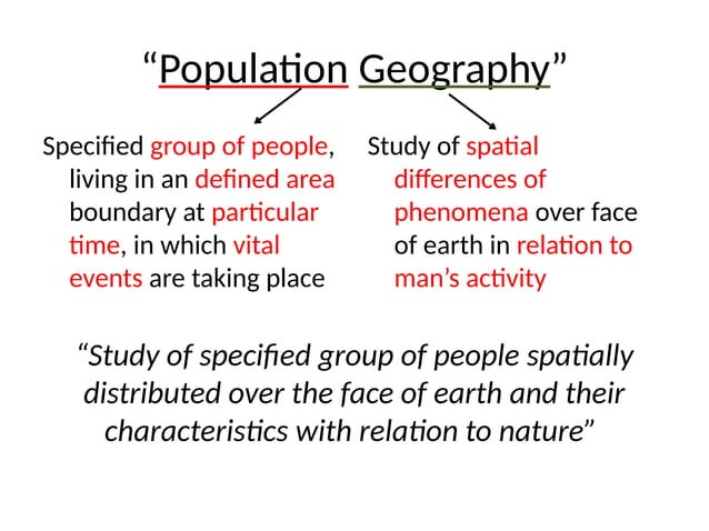 Introduction, & Scope of Population Geography | PPTX