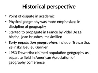 Introduction, & Scope of Population Geography | PPTX