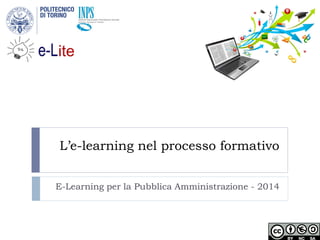 L'e-learning nel processo formativo | PPT