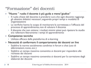 L'e-learning nel processo formativo | PPT