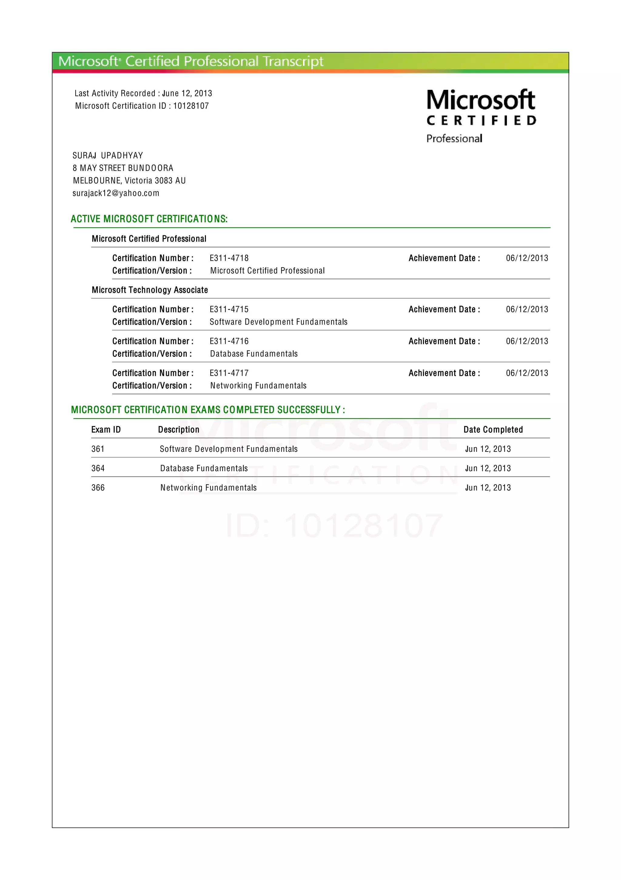 Microsoft Certificate.PDF