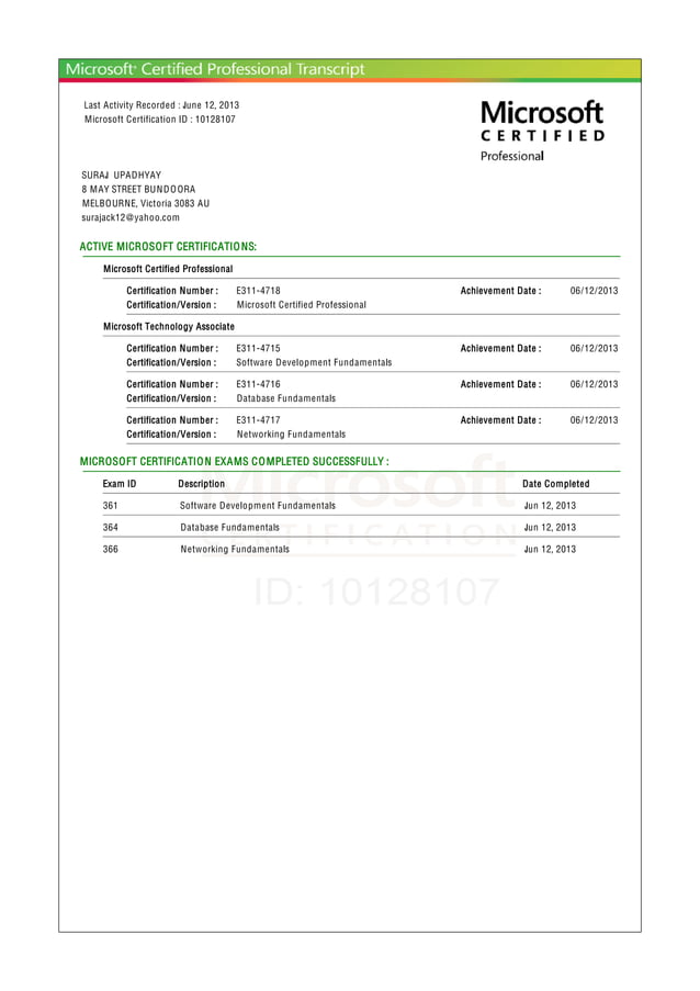 Microsoft Certificate.PDF