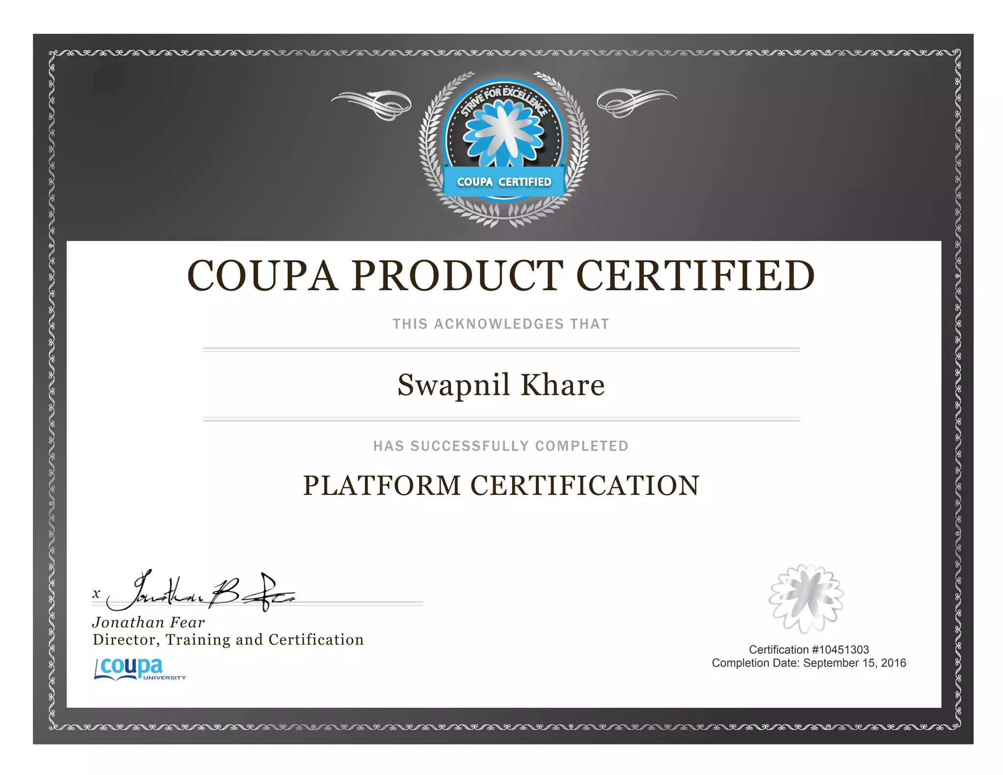 Swapnil Khare Coupa Certified | PDF