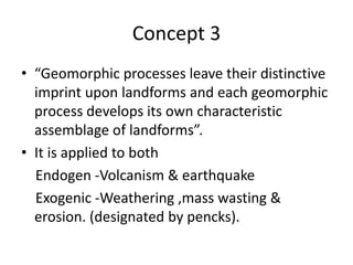Fundamental concepts of geomorphology | PPTX