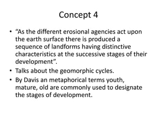 Fundamental concepts of geomorphology | PPTX