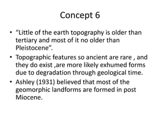 Fundamental concepts of geomorphology | PPTX