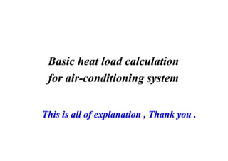 Basic heat load calculation for air conditioning | PPT