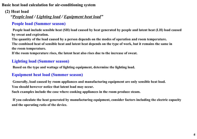 Basic heat load calculation for air conditioning | PPT