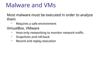 01_BasicTechniquesTools.pptx "Malware creeps unseen, corrupting data and control." | PPT