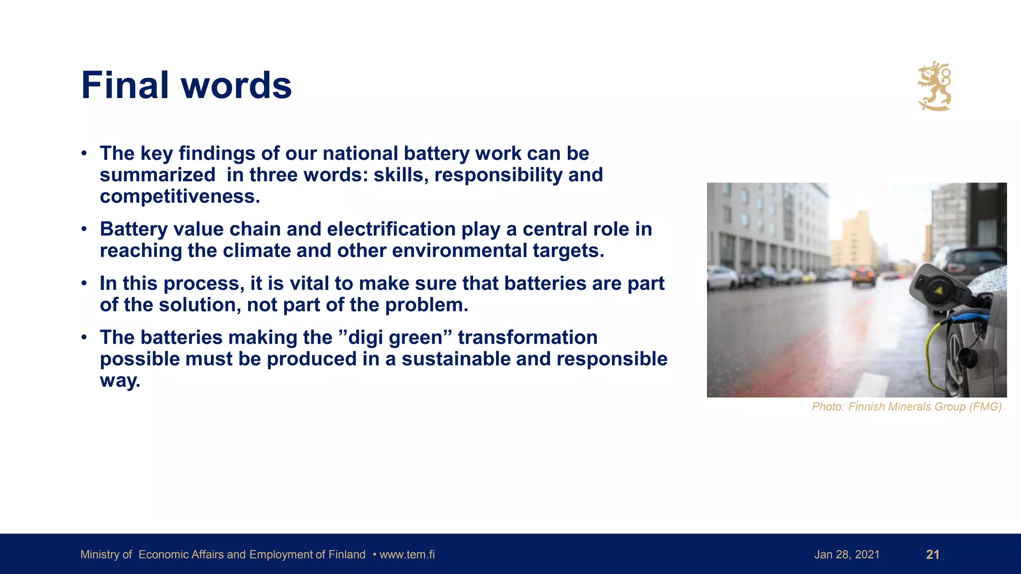 eFlow kick-off webinar 18 Feb 2025: National Battery Strategy 2025 | PDF