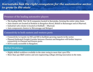 Invest Karnataka 2016: Automobile sector profile | PPTX