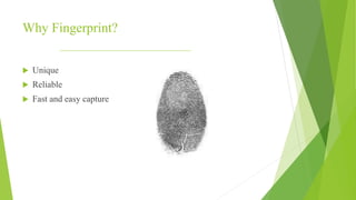 Correlation Based Fingerprint Liveness Detection | PPTX
