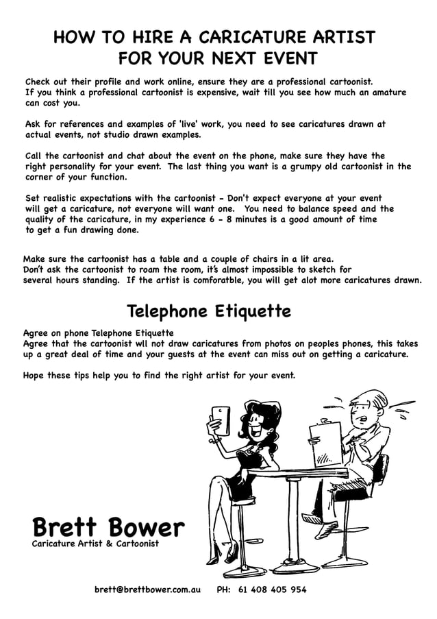 TECH RIDER CARICATURE ARTIST | PDF