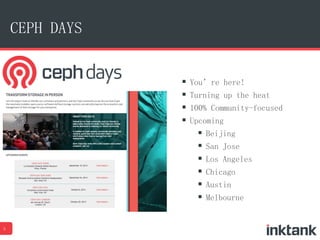 Ceph Day Beijing: Keynote - Ceph Ecosystem Update | PPT