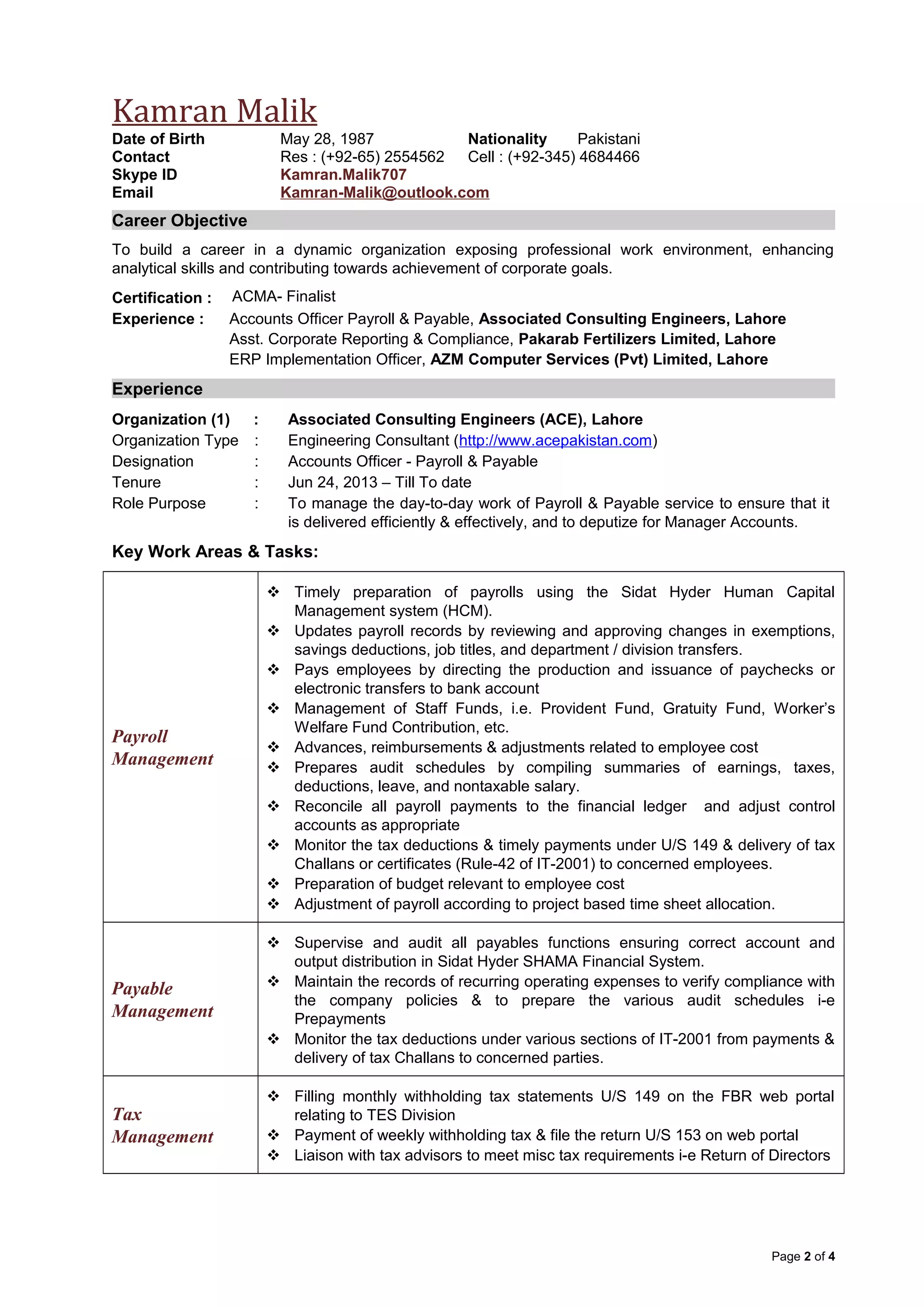 Kamran's CV | DOC